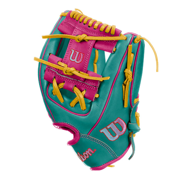 Wilson A2000 1786 11.5" Infield Baseball Glove - Teal/Flaming/Yellow ...