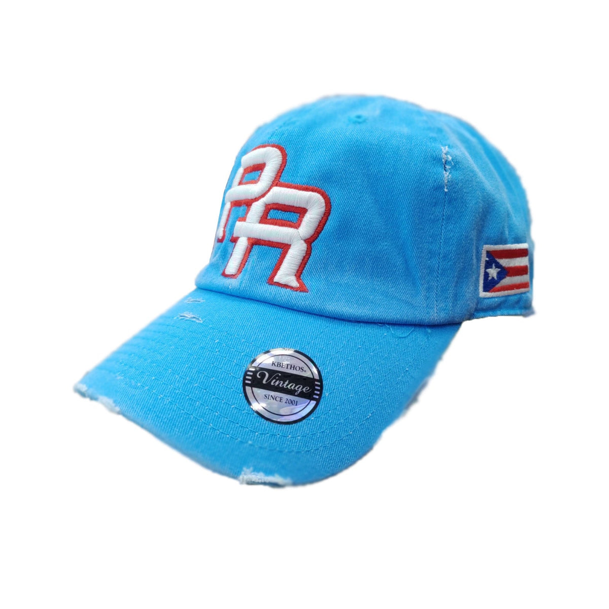 Puerto Rico Vintage Neon Blue Hat PR Logo – Peligro Sports